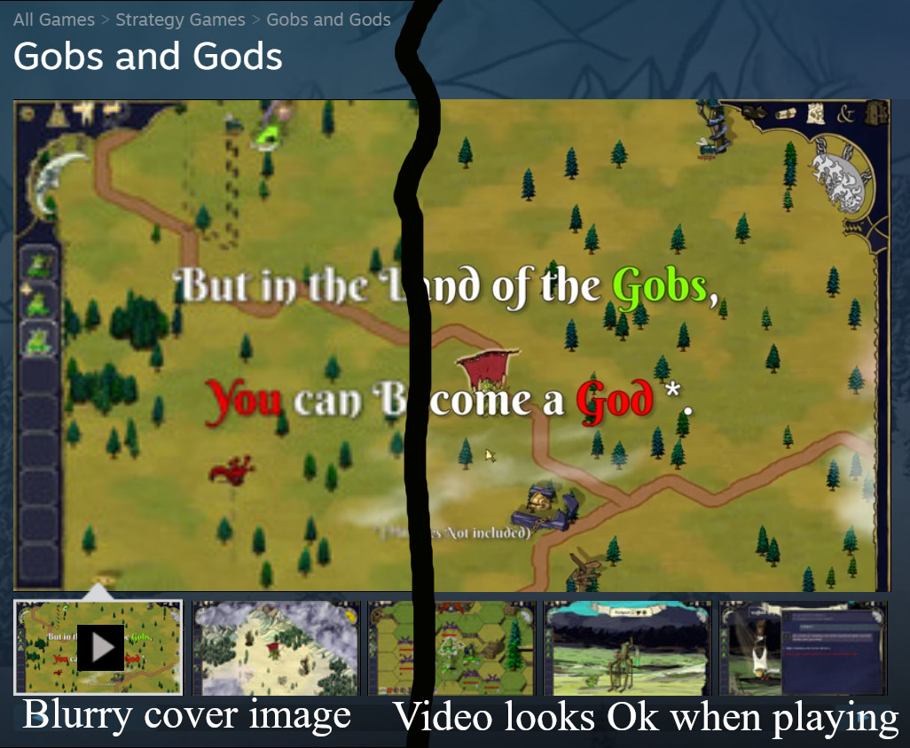 Blurry trailer cover image on Steam : r/gamedev